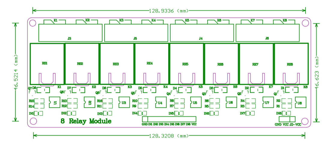 8 CHANNEL 5V 10A RELAY MODULE | ELEGOO WIKI